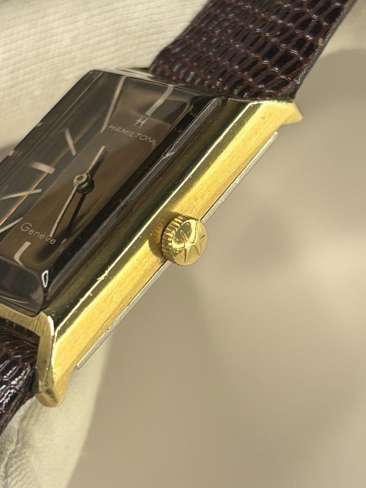 HAMILTON Geneve Vintage 1970’s Men’s Manual Gold Dress Watch | eBay