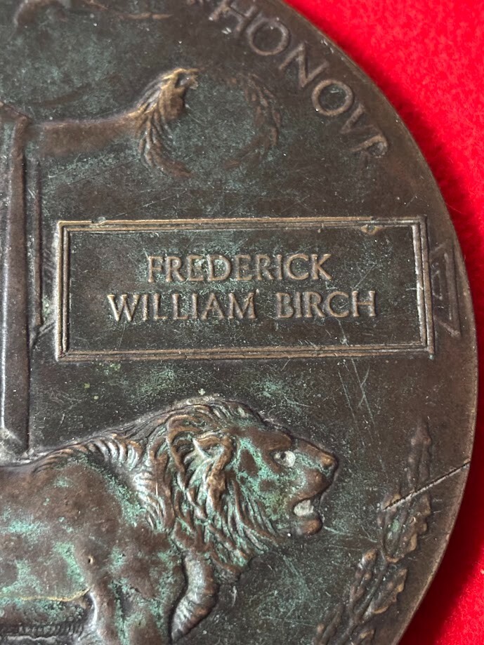 WW1 Memorial Plaque / Death Penny / Widow's Penny to BIRCH | eBay UK