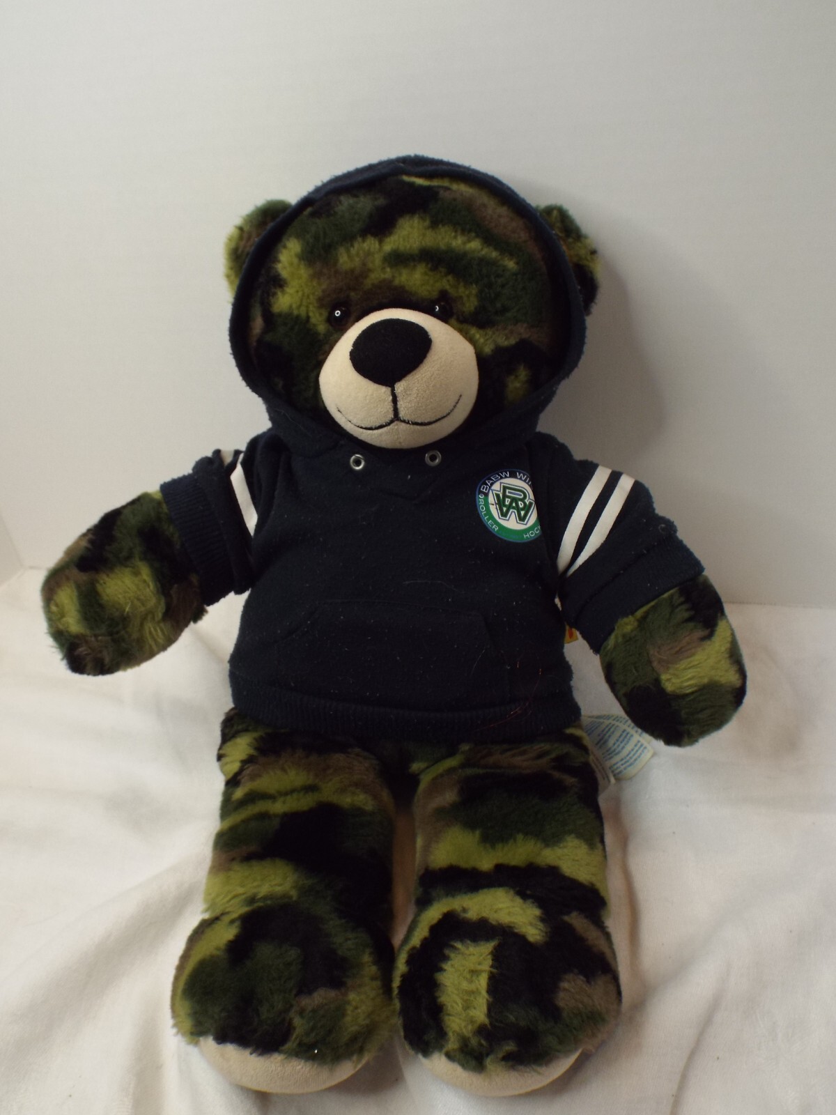 Build A Bear Camo Army Military Bear With Hoodie | eBay