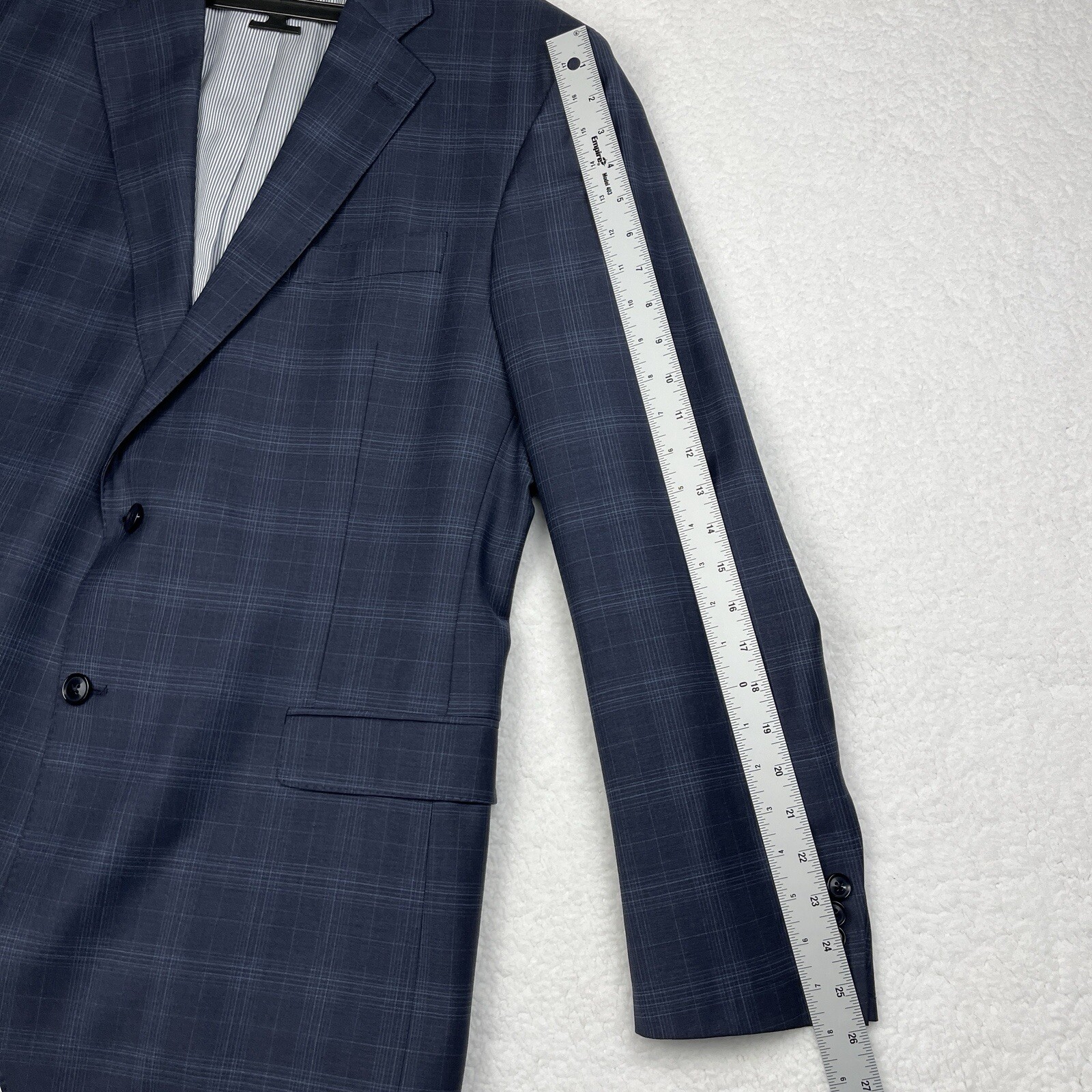 Brooks Brothers 346 Explorer Fitzgerald Fit Blue Plaid Suit 44R Pants ...