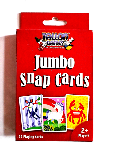 Jumbo Snap Cards Kids Children Playing Card Game Pack Of 36 Cards 85 x ...