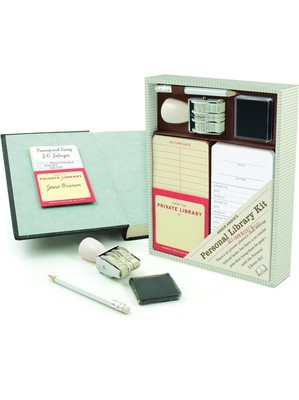 NEW Personal Library Kit by Knock Knock Date Stamp Checkout Cards And ...