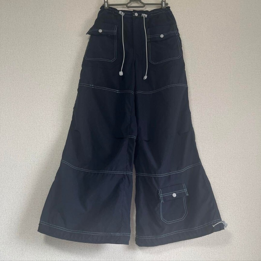 Macgear Macgirl Wide Flare Pants Y2K Rave Buggy 90s hiphop Macgear Macgirl Wide Flare Pants Y2K Rave Buggy 90s hiphop