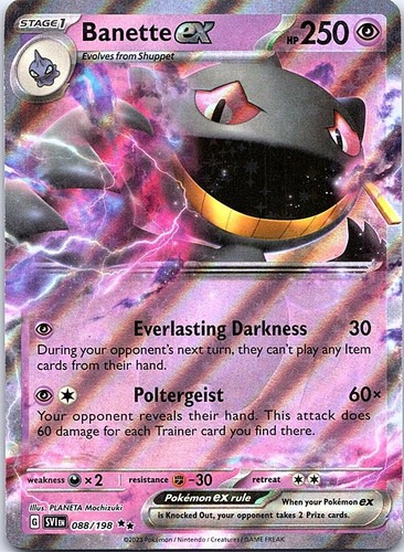 Banette ex 088/198 - Ultra Rare Holo - Scarlet & Violet Pokemon Card ...