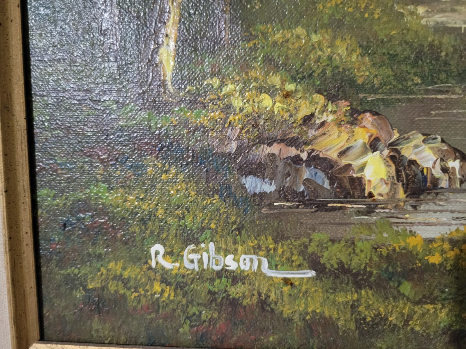 R. Gibson Oil signed Painting | eBay