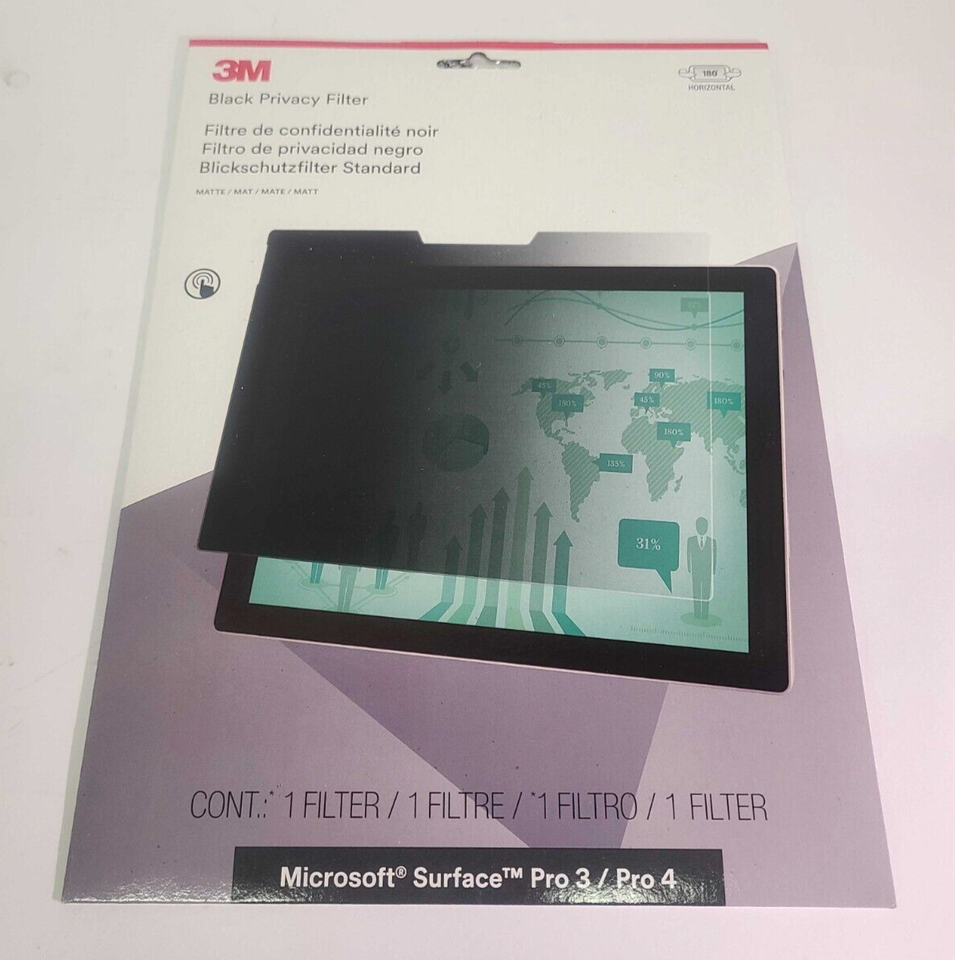 Lot of 15 3M Black Privacy Filters For Microsoft Surface Pro 3 / Pro 4 ...