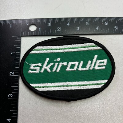 Vintage Green Black White SKIROULE SNOWMOBILE Patch (Company Business ...