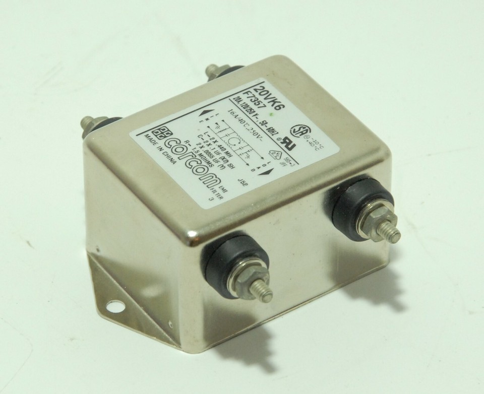 Corcom 20VK6 Power Line Filter F7357 20A 120/250V 50-60Hz | eBay