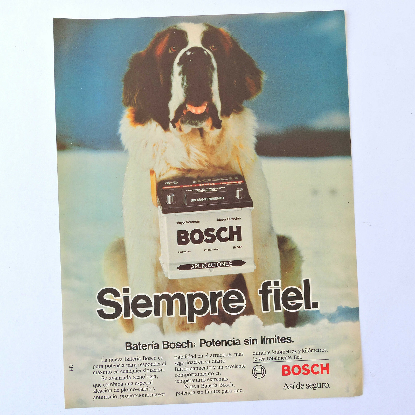 BOSCH / Advert Reklame Publicite Pubblicita Publicidad Batería Car ...