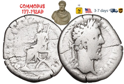 Ancient Roman Empire Coin Silver Denarius COMMODUS 177 - 192 AD ...