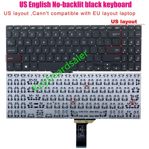 New US No-backlit Keyboard For Asus VivoBook X530 X530U X530UA X530F ...