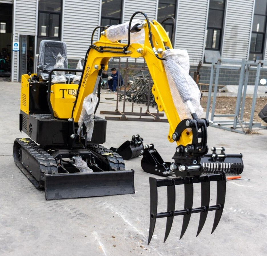 In USA Mini Excavator 1 Ton Digger 13.5hp Gas Tracked Crawler B&S EPA ...