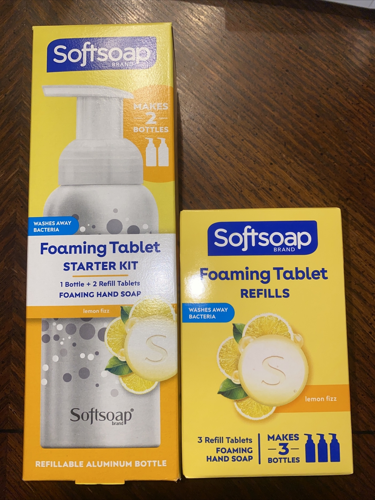 Softsoap Foaming Hand Soap Tablets Starter Kit Lemon Fizz Plus 3 ...