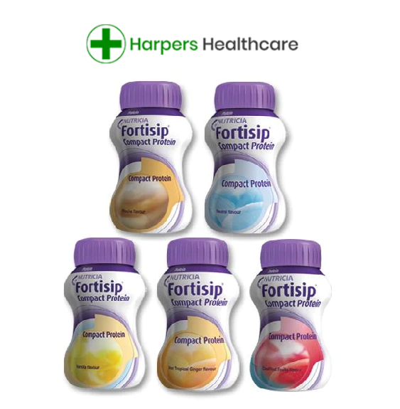 Fortisip Compact Protein (12x125ml = 3 packs of 4x125ml) choose your ...