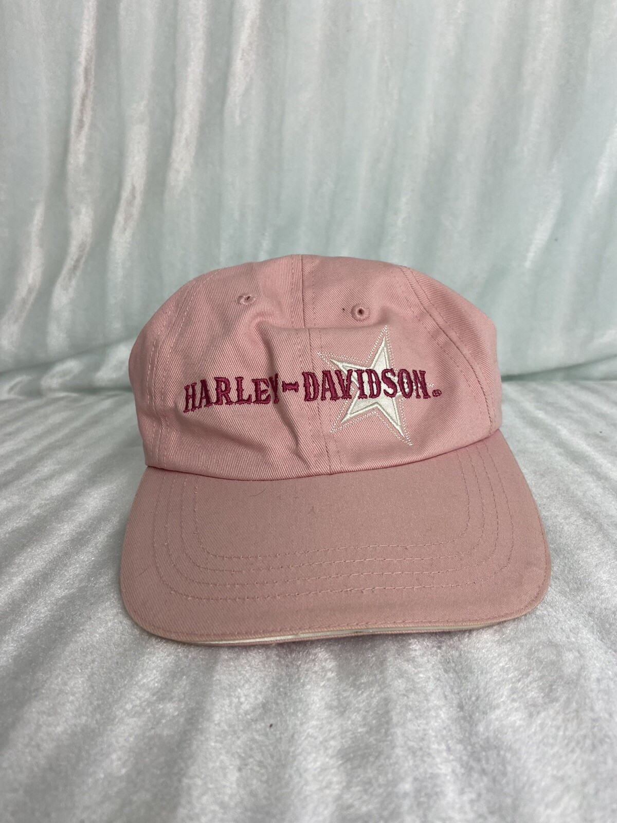 Harley Davidson Embroidered Pink Baseball Cap Motorcy… - Gem