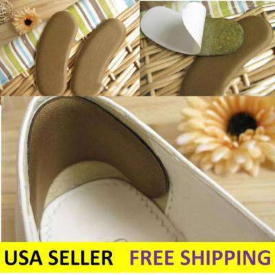 LOT 1-10 Pairs Fabric Shoe Pads Cushion Liner Grip Back Heel Inserts ...