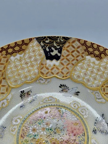 Kyo-yaki/Kiyomizu-yaki Sora Woman Flower Satsuma Hibari Fujihira Sake ...