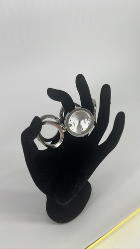 Rumours Quartz Women's Silver Tone Bangle Cuff Watch Japan Movement | eBay