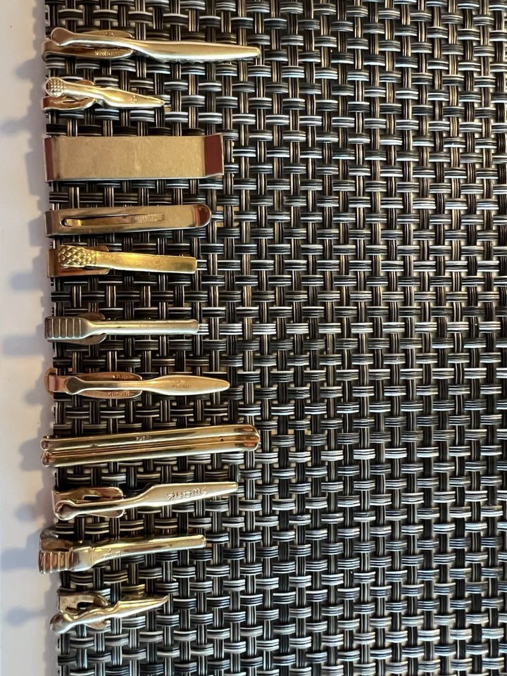 Vintage Lot 16 Men’s Tie Bars Clips Chains Swank Anson Mixed Gold Tone ...