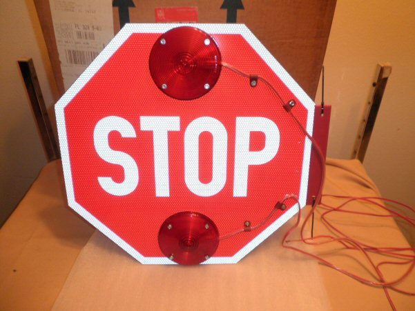 New Box of 5 School Bus Electric Stop Signs with Lights Daycare Truck ...