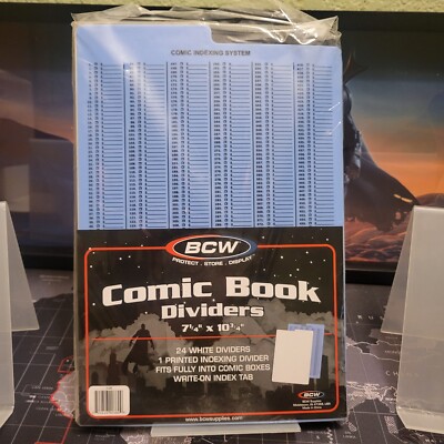 Pack of 24 BCW White Plastic Comic Book Dividers & 1 Index Divider | eBay