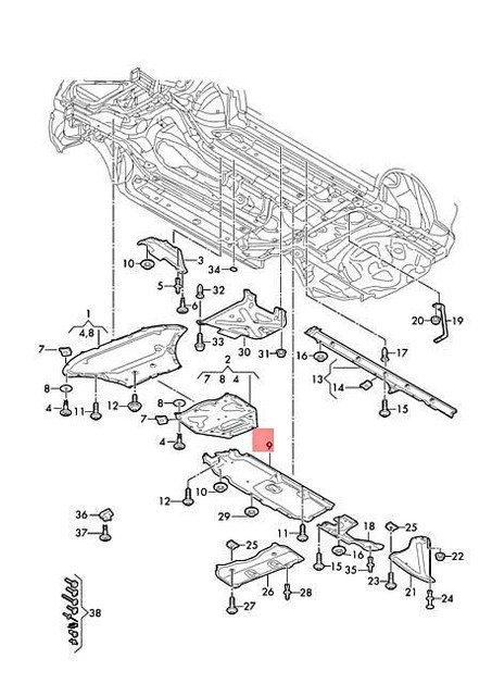 AUDI RS Q8 Quattro 4 0 Underbody Trim 4M0825206J Genuine for sale ...