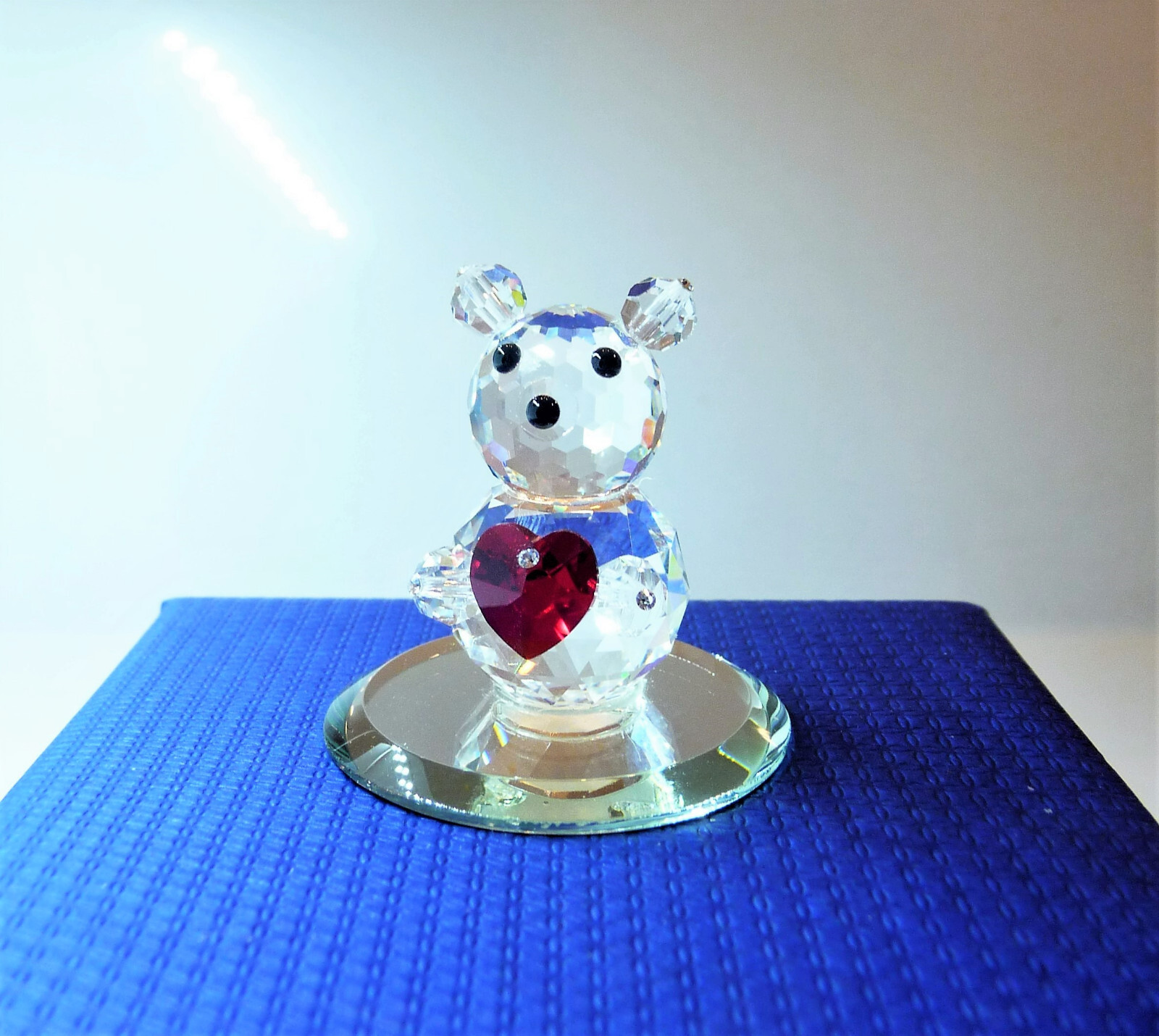 Vintage Crystal De Lites by Manon Teddy Bear With Red Heart | eBay