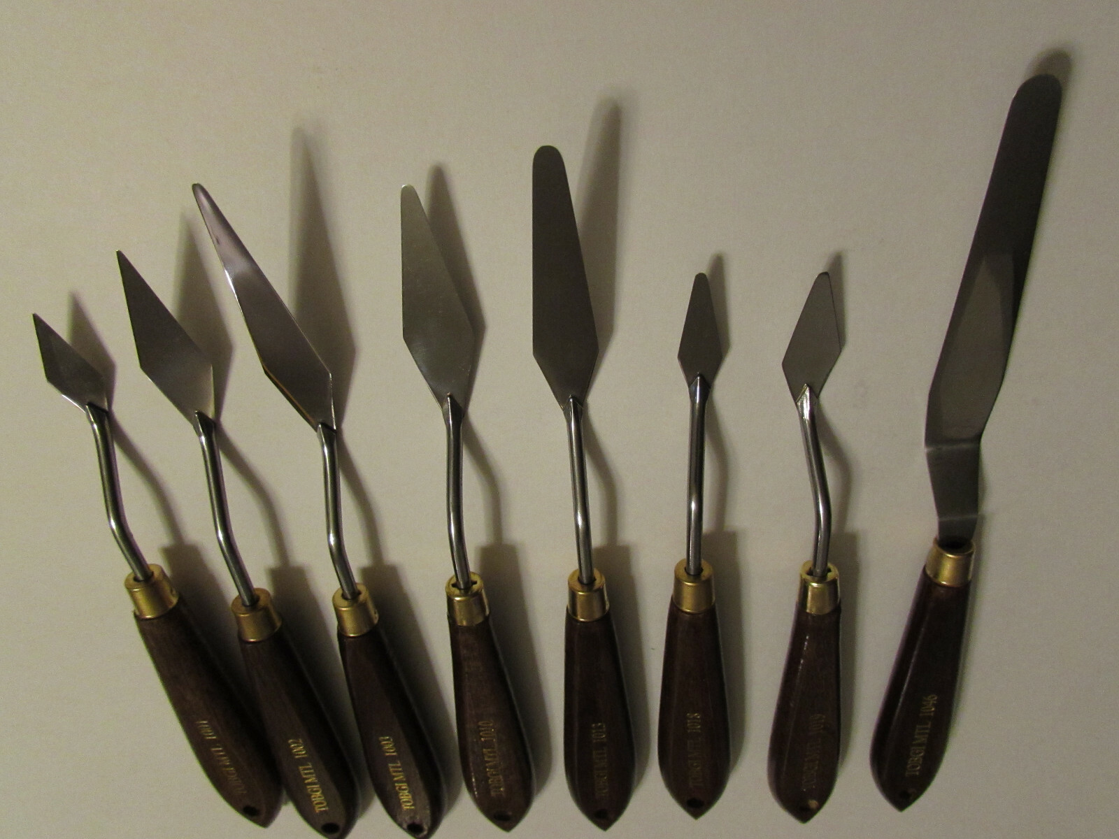 Set of 8pcs --Artists painting Spatula Palette Knifes With Wooden ...