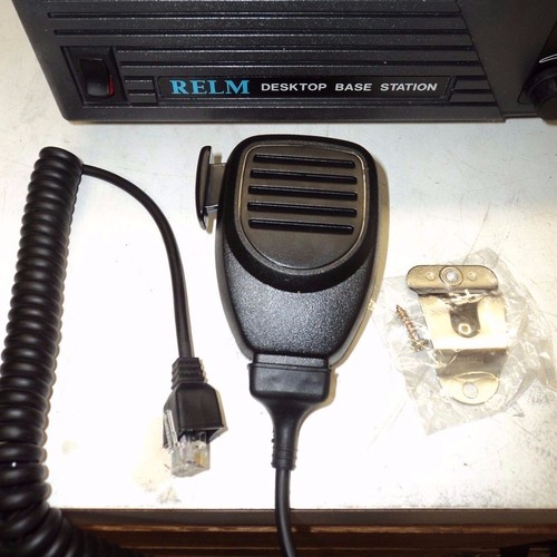 New Relm BASE / REPEATER MICROPHONE DBU 6 pin rj45 style Mic plug 25 50 ...
