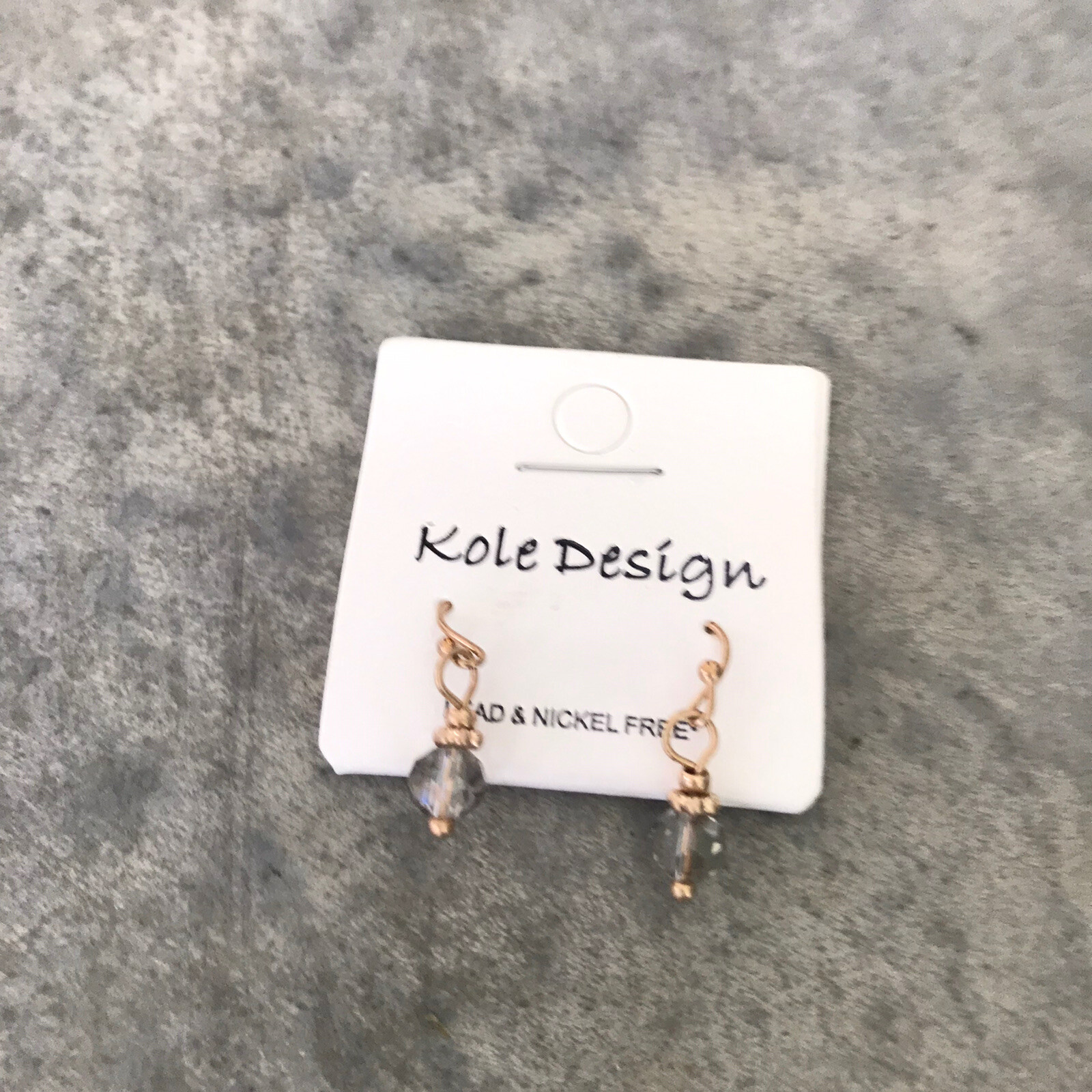 Kole Design Faceted Crystal Dangle Drop Earrings | eBay