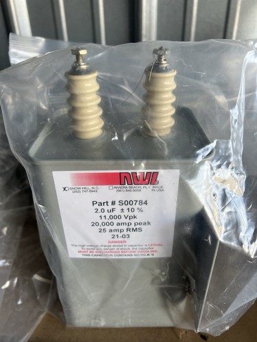 Voltage Capacitor NWL S00784 – 2µF 11,000Vpk 20,000A – NEW | eBay