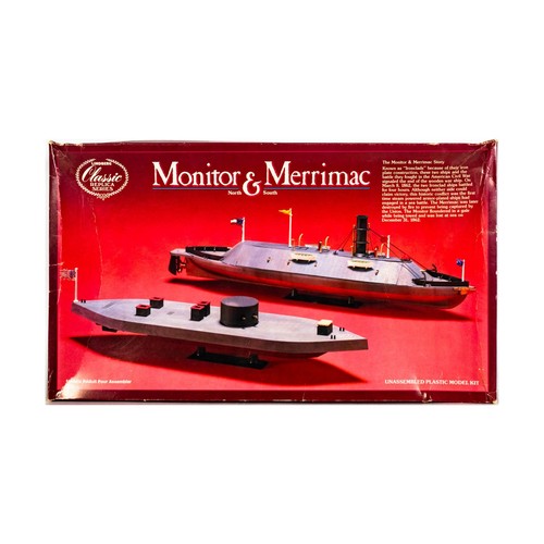 Lindberg Military Warship Model Kits 1/210 Monitor & Merrimac Fair/NM ...