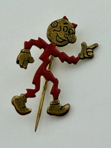 Reddy Kilowatt Electric Company Mascot Stick Pin Gold Tone Red Enamel 1 ...