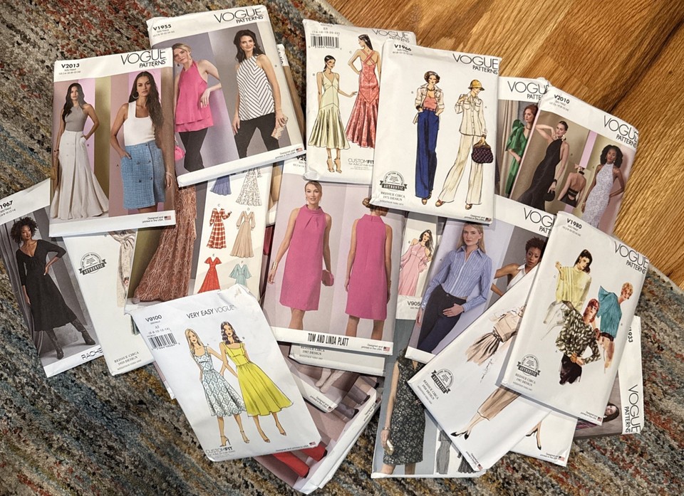 Mixed Lot 20 Vogue Womens Mens Coats Dresses Wedding Tux Pants Sewing ...