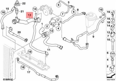 Genuine BMW E70 E71 X5 X6 SUV Radiator Coolant Hose OEM 17127589755 | eBay