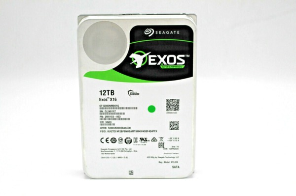 Seagate Exos X16 12TB Internal 7.2K RPM SATA 6Gb/s 3.5'' (ST12000NM001G ...