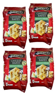 4-PACK Sargento Cheese Bakes Parmesan & Oregano Crackers, 1 Lb each bag ...