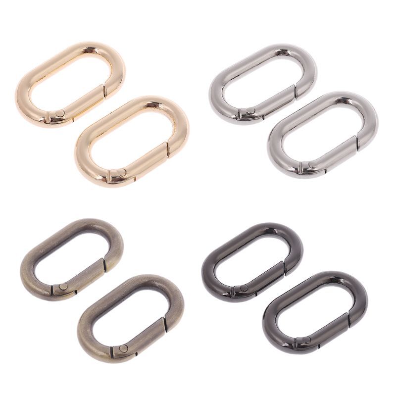 Metal Spring Oval Keyring Leather Bag Belt Strap Buckle Dog Chain Snap ...