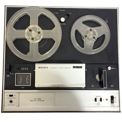 Running Video Vintage Sony TC-355 Stereo Reel-To-Reel Solid State Tape ...