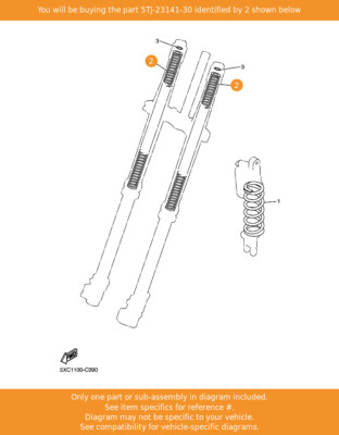 YAMAHA Spring (k=4.3n/mm), 5TJ-23141-30 OEM WR450 WR250F | eBay UK