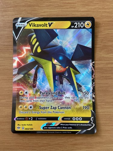 Vikavolt V 060/189 Darkness Ablaze Ultra Rare Pokemon Card Mint NM | eBay