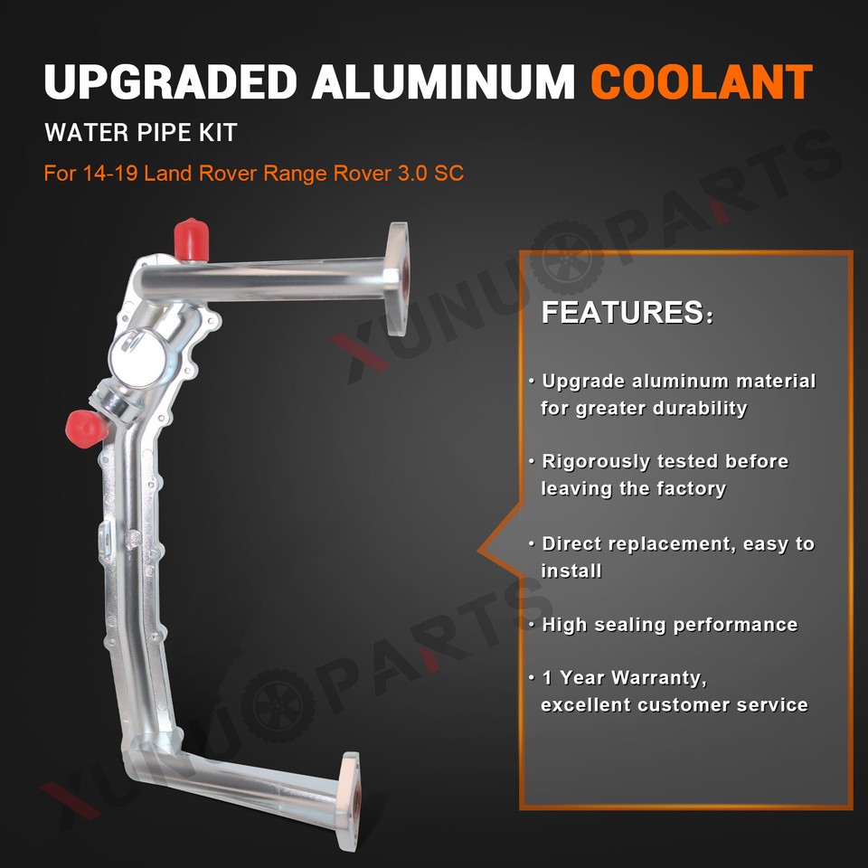 Upgrade Aluminum Coolant Water Pipe Kit for 14-19 Jaguar F-Type XF XE ...