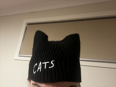 Authentic Cats the musical merchandise black cat knit beanie one size ...