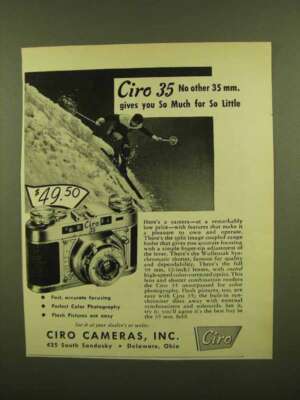 1950 Ciro 35 Camera Ad - So Much for So Little | eBay