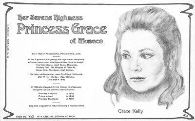 Her Serene Highness Princess Grace Of Monaco Grace Kelly No 335 of 1500 ...