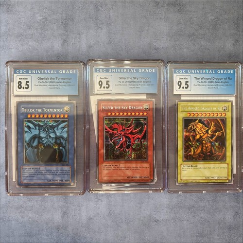 CGC YU-GI-OH Egyptian God Cards Secret GBI-001 GBI-002 GBI-003 set Holo ...