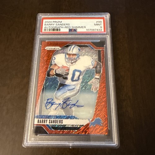 2024 Panini Prizm Barry Sanders #99 Red Shimmer Prizm Autographs /35 ...