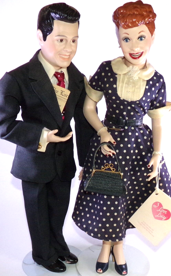 I Love Lucy & Ricky Doll Hamilton Collection Vintage Newspaper Purse ...