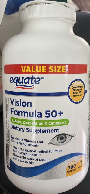 EQUATE Vision Formula 50 Dietary Softgels 300 Count for sale online | eBay