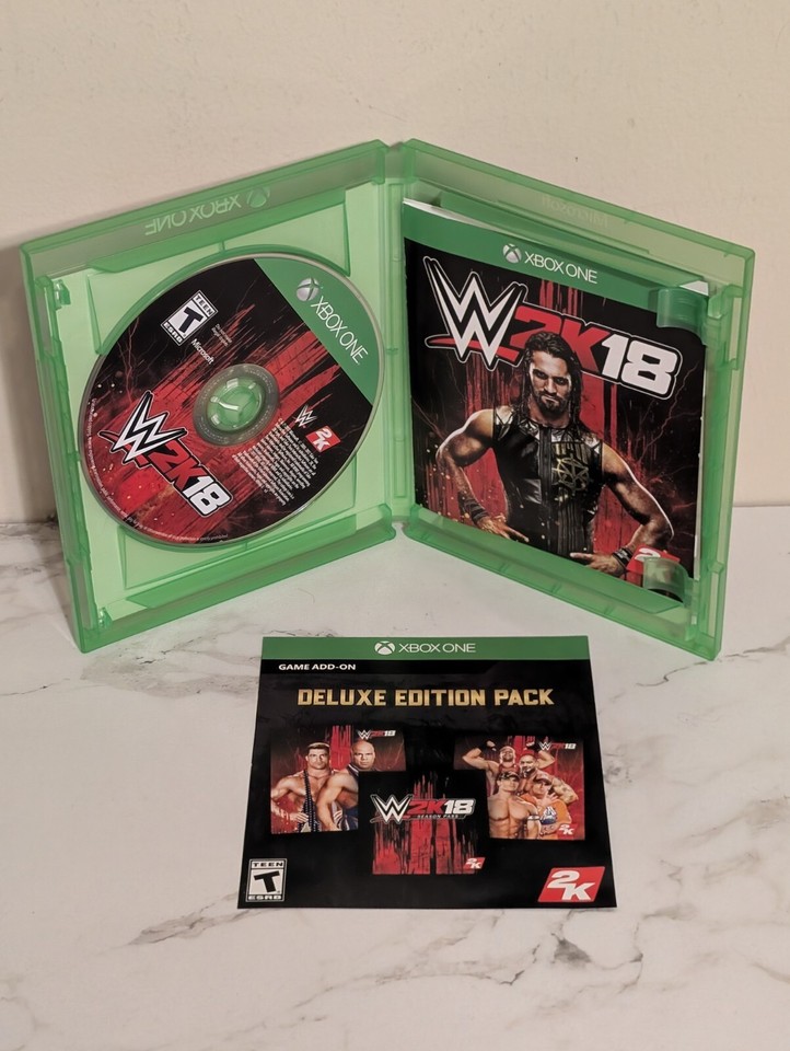 WWE 2K18 Deluxe Edition Xbox One Wrestling Game CIB COMPLETE w/ Manual ...